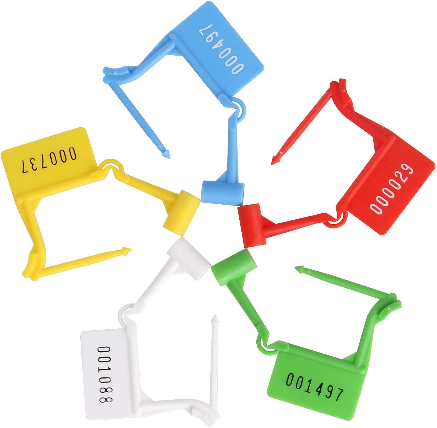 Abuff 100 Pcs Disposable Luggage Plastic Padlock Seals, Plastic Padlock ...