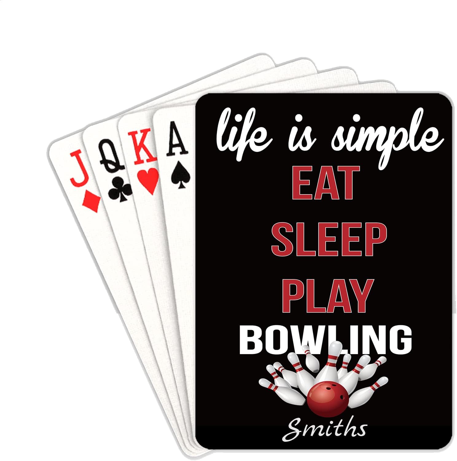 Amazon.com: Funny Playing Cards Bowling Poker Cards Custom Personalized ...