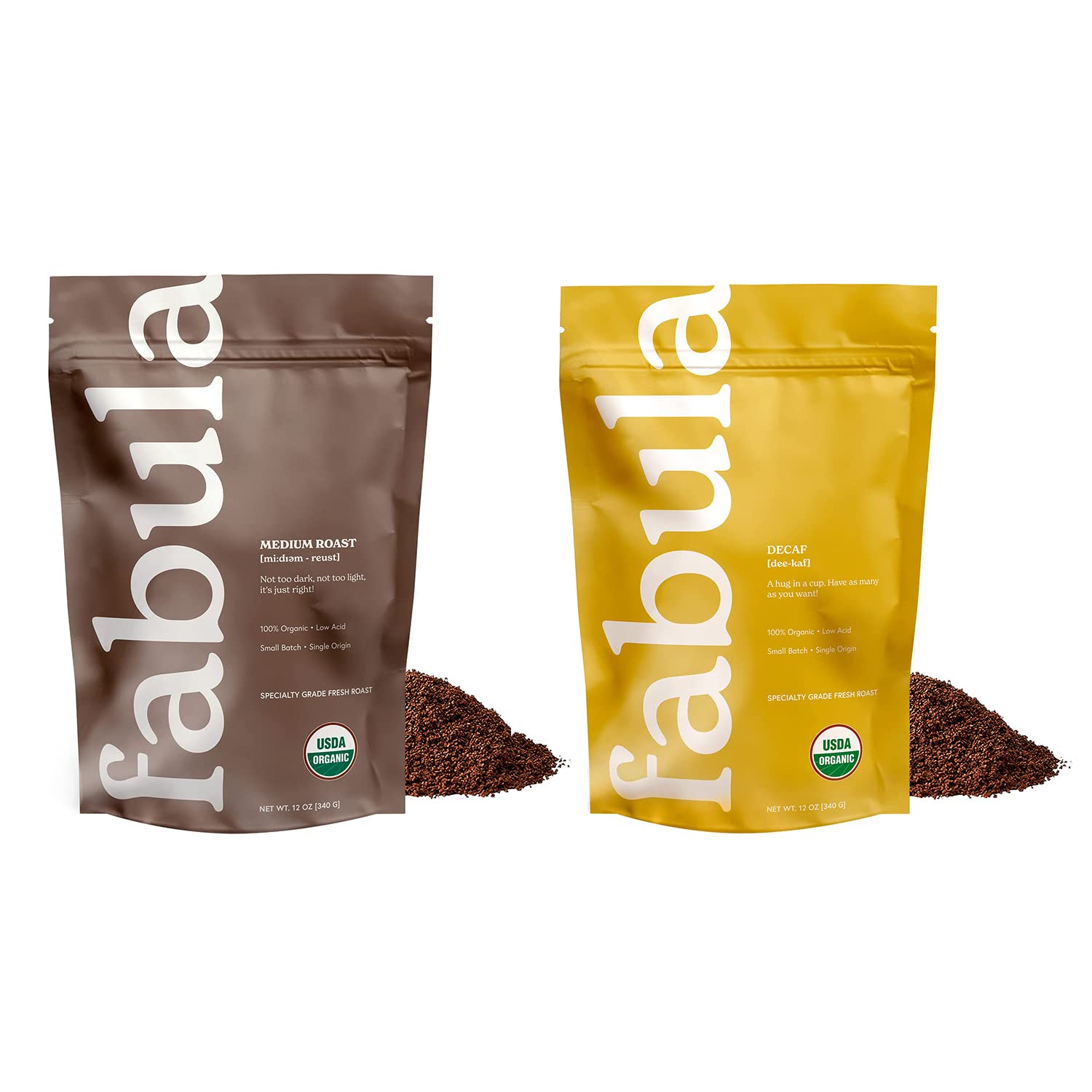 Amazon.com : Fabula Organic Coffee Freshly Grounded - Medium and Decaf ...