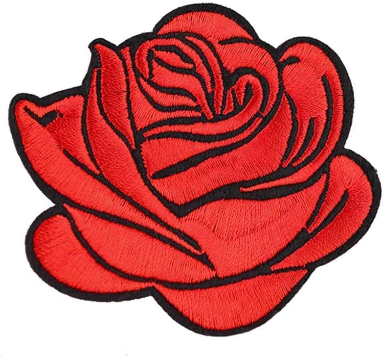 Amazon.com: 6 Pack Flower Patches, Iron On Rose Patches, Sew On ...