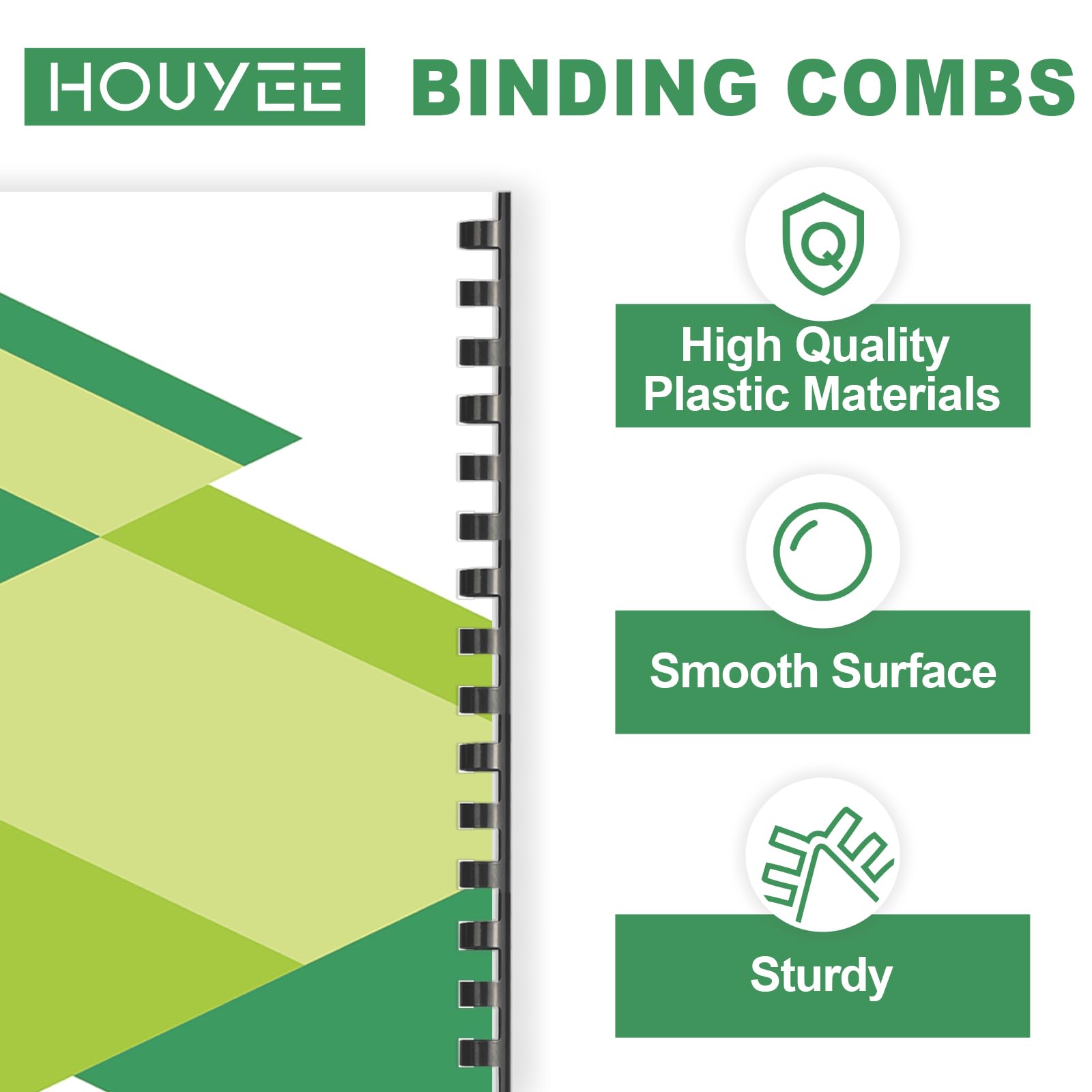 Snapklik.com : HOUYEE 5/16 Inch Plastic Binding Comb 19 Ring, 40 Sheet ...