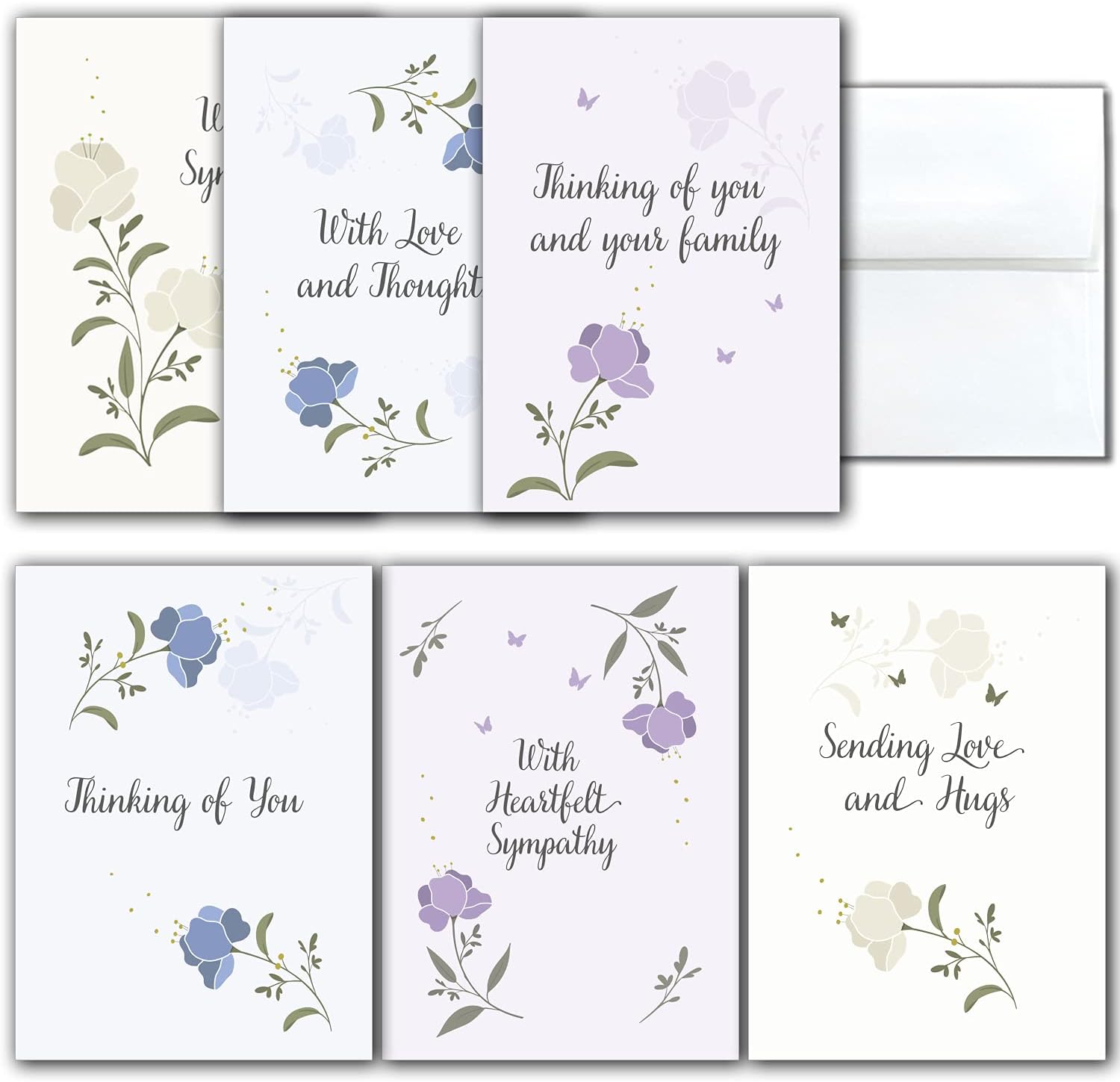 Amazon.com : Zen Earth Inspired 4.5" x 6.25" Sympathy Cards 24 Pack ...