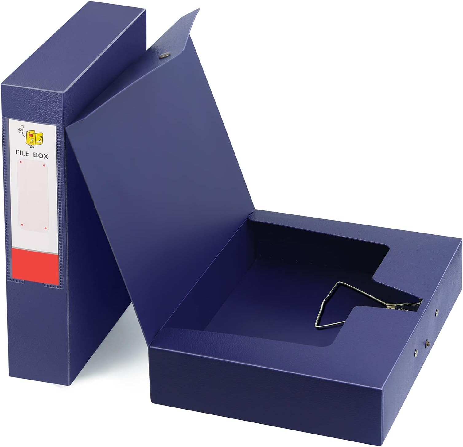 Amazon.com: HUA JIE 2 Pack A4 Storage File Boxes Archives Case,65mm ...