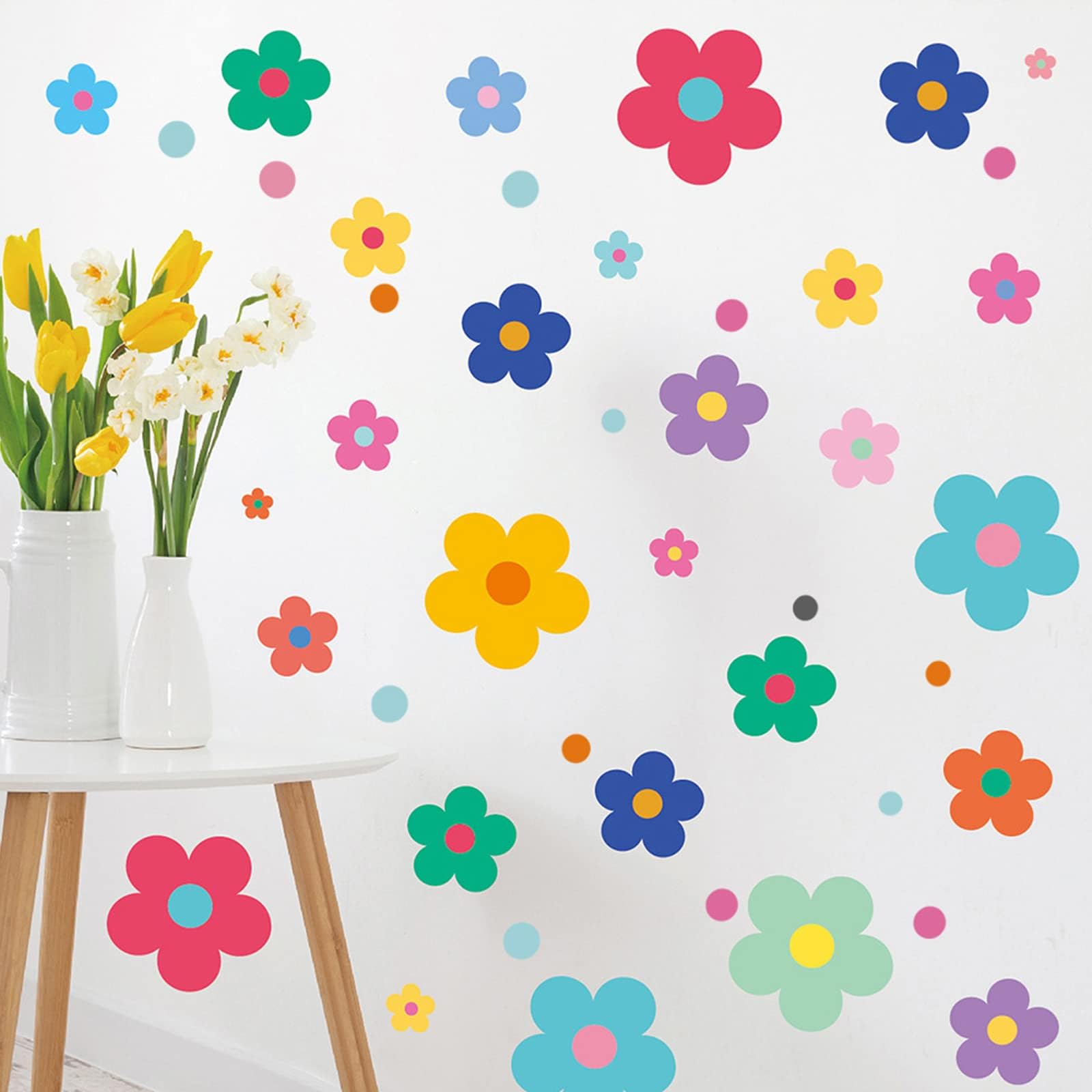 Amazon.com: Daisy Pop Flower Wall Stickers, Decals, Graphics in Hot ...