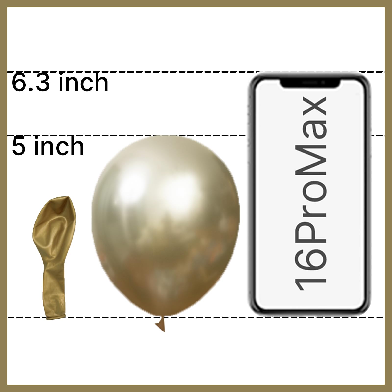 Snapklik.com : Metallic Gold Balloons 50pcs 5 Inch Chrome Gold Latex ...
