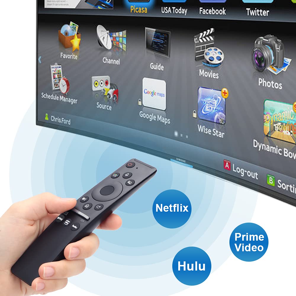 Buy Gvirtue Remote for Samsung Smart TV Voice Mic Bluetooth Replacement ...