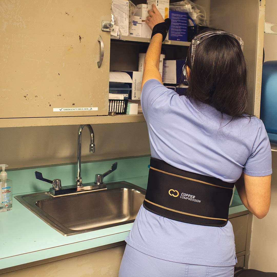 Copper Compression Back Brace - Copper Infused Lower Lumbar Support ...