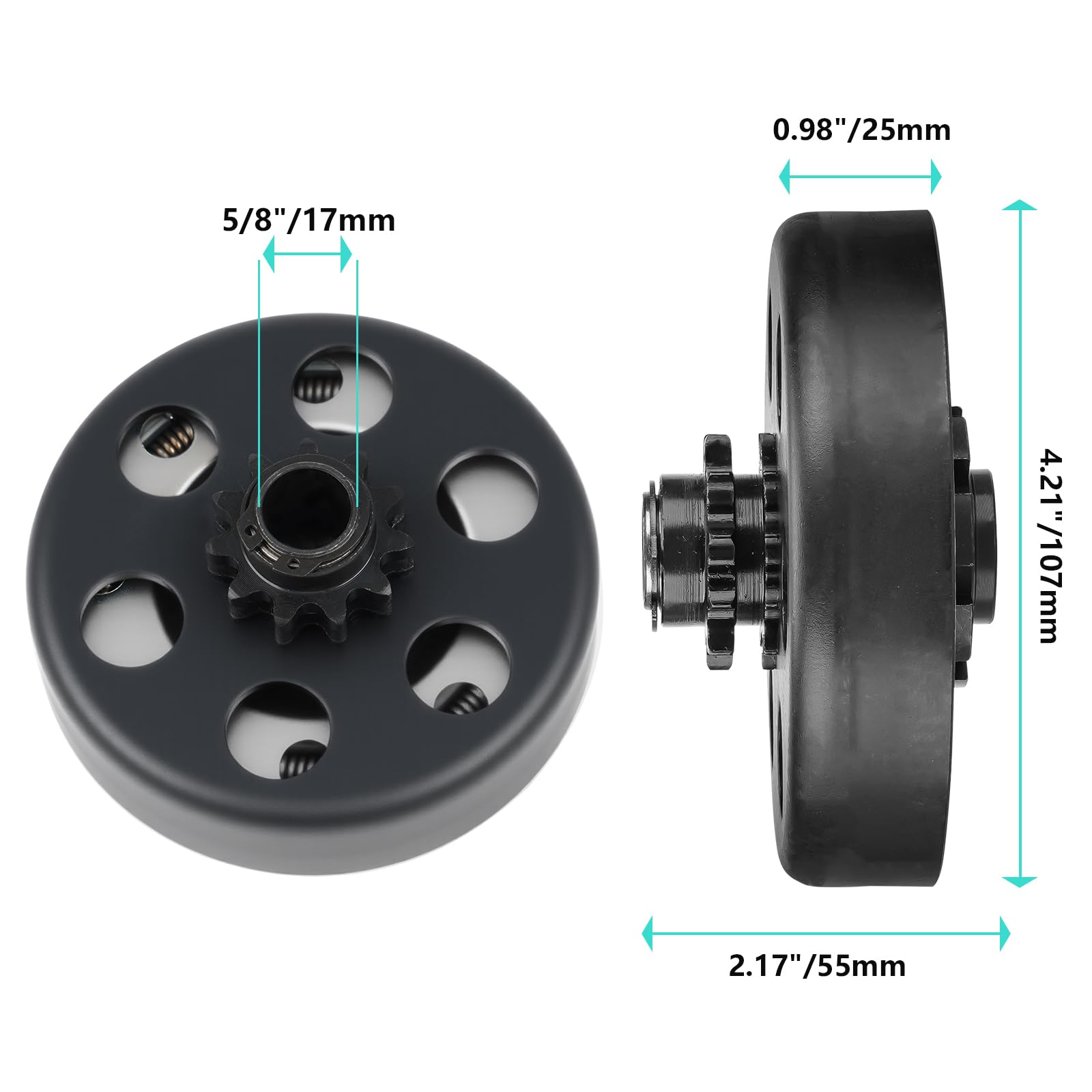 Snapklik.com : Go Kart Clutch 5/8" Bore 11T For #35 Chain, Centrifugal ...
