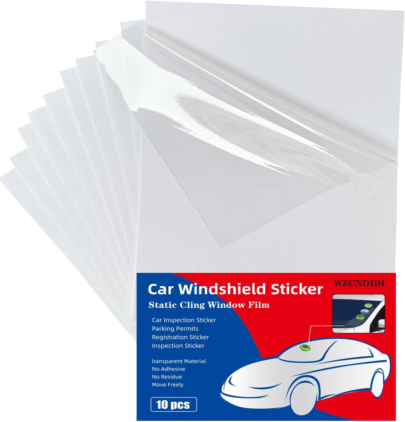 Amazon.com - Windshield Sticker Applicator 5 Pack 5"x7" Static Cling ...
