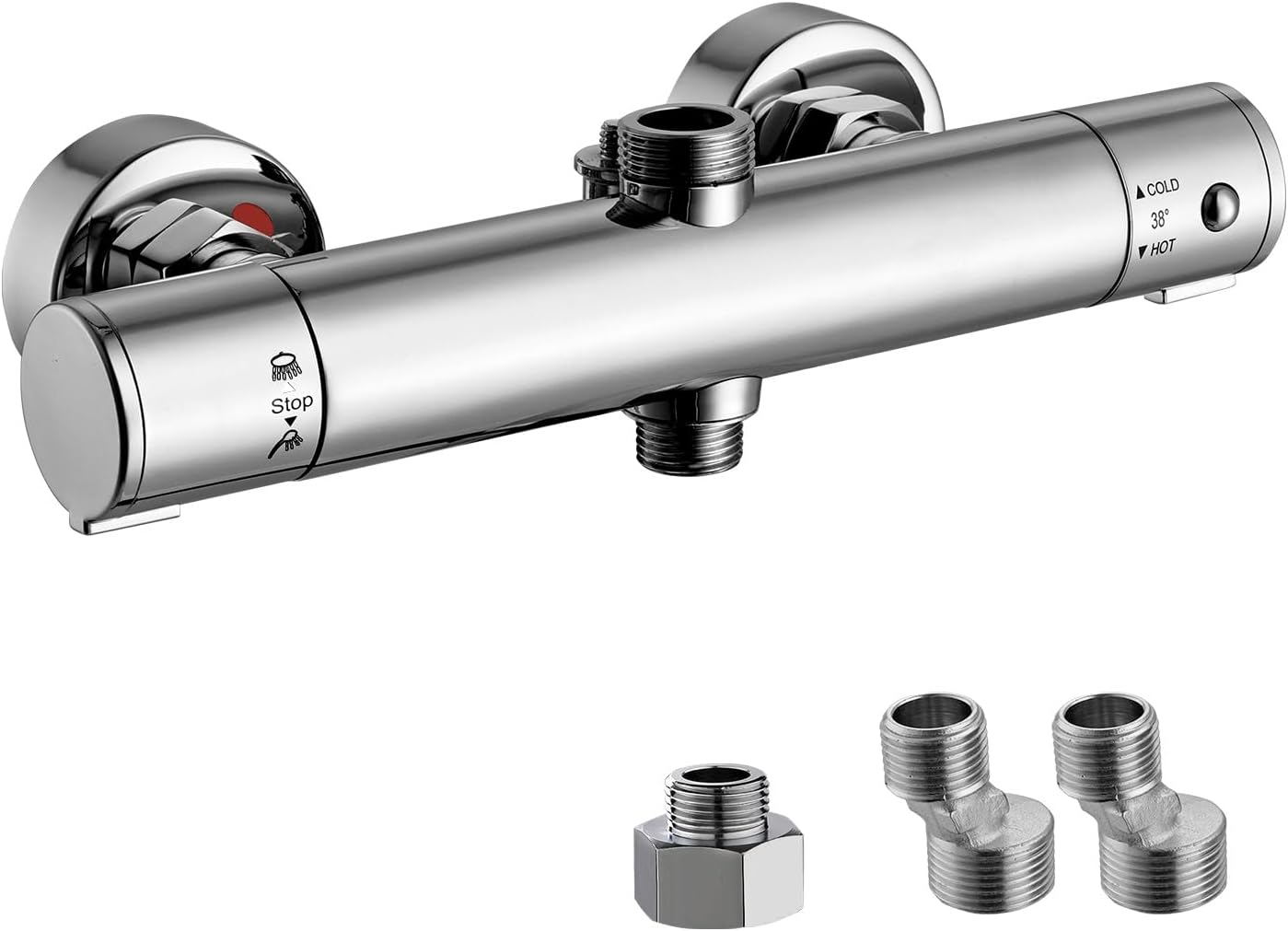 Peppermint Thermostatic Shower Mixer Bar Valve Wall Mounted, Modern ...