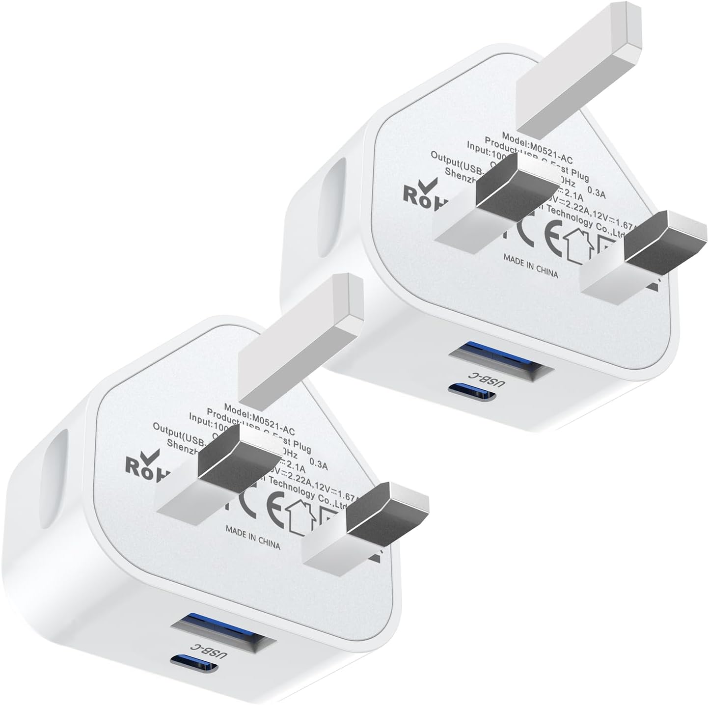 2Pack USB C Plug Fast Charge 20W iPhone Charger Plug USB C Fast Charger ...