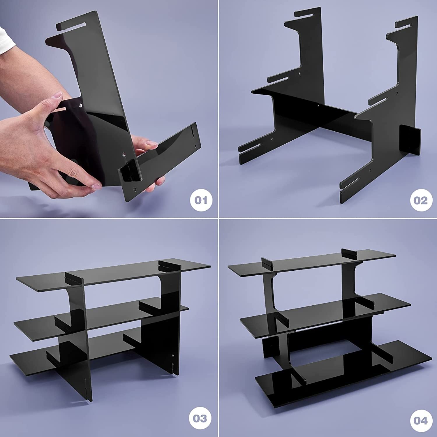 Acrylic Retail Display Risers, 3 Tier Retail Table Display Stand ...