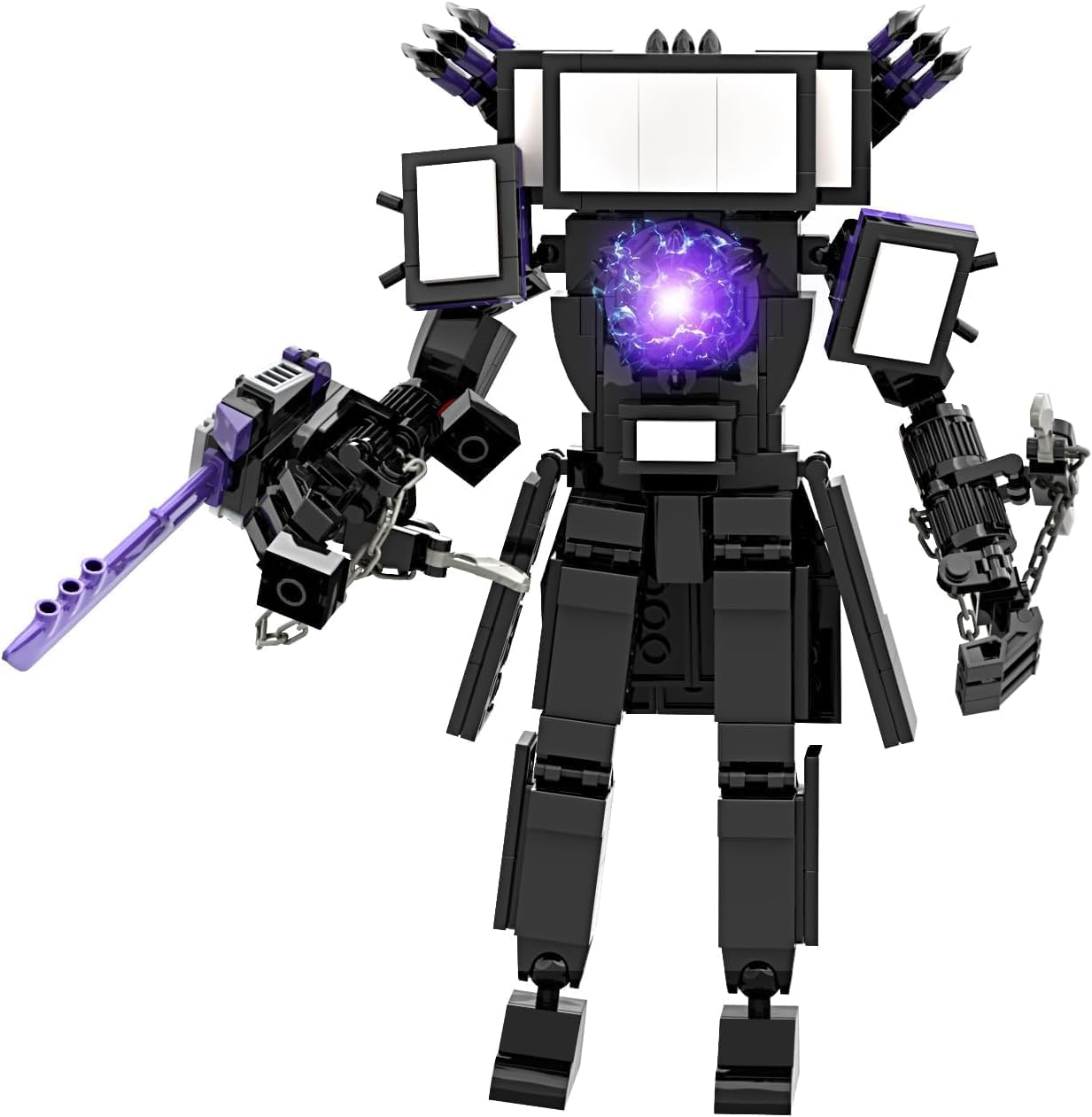 Amazon.com: Bentex Skibidi Toilet Upgraded Titan TV Man Figure Building Block Set, Upgraded ...