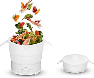 Amazon.com: Electric Hot Pot Cooker, Foldable Stainless Steel ...