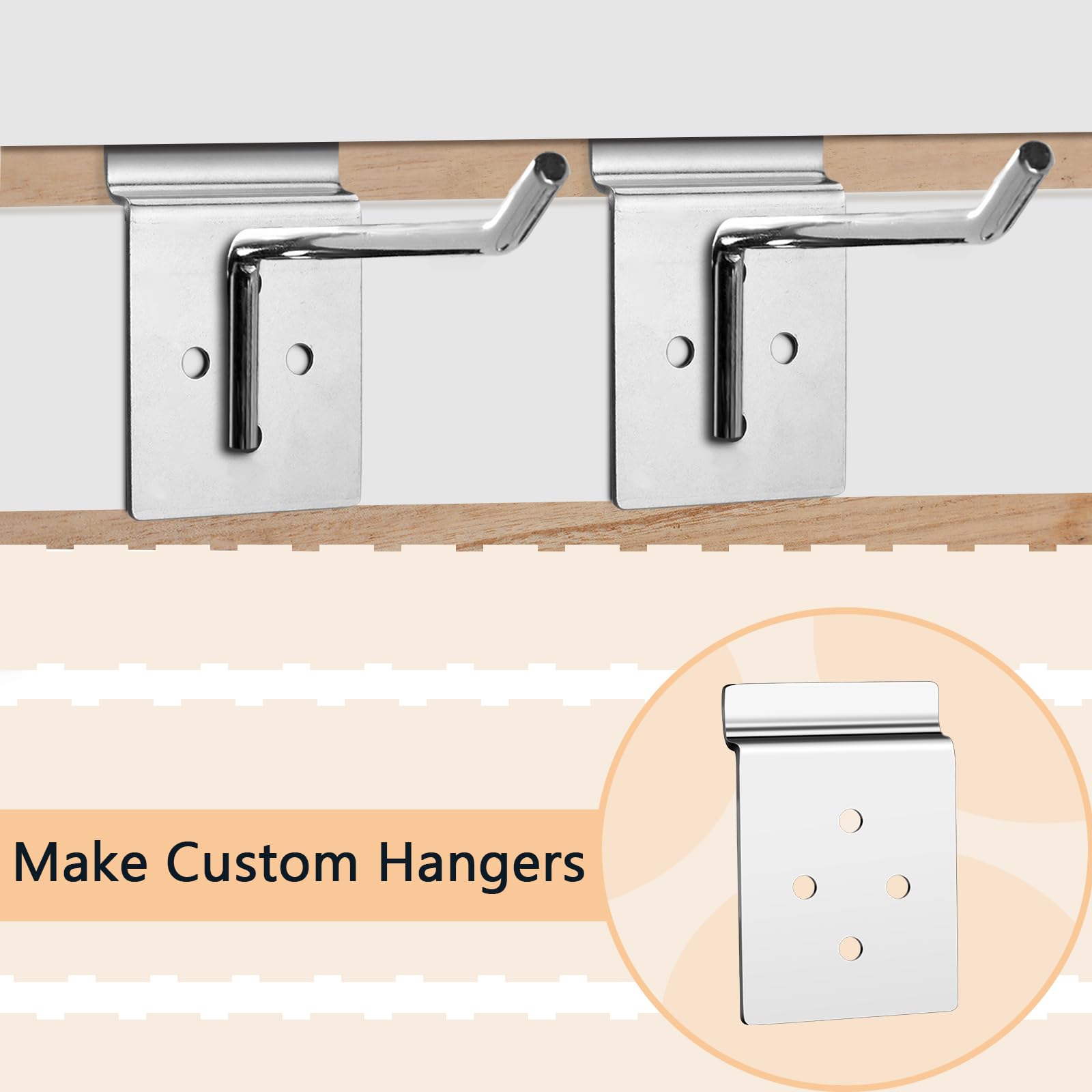Snapklik.com : Pelopy 20 Pack Slatwall Metal Plate Mount Backplate ...