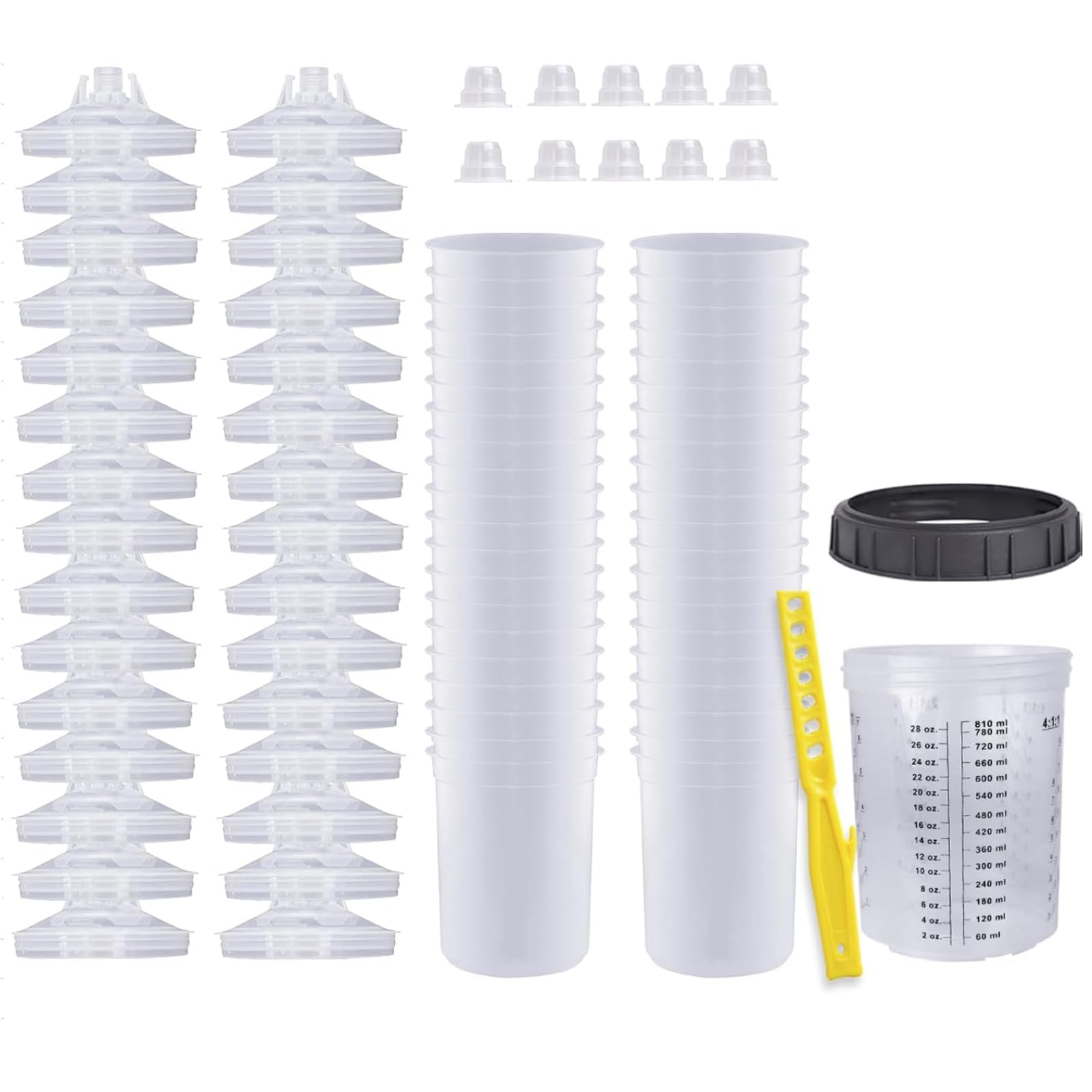 Amazon.com : Disposable Paint Sprayer Gun Mixing Cup for HVLP Paint ...
