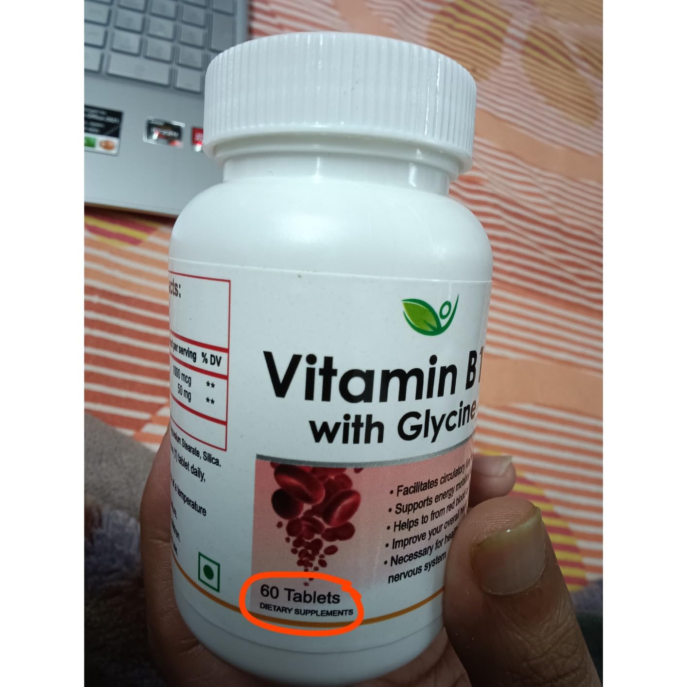 Biotrex Nutraceuticals Vitamin B12 Supplement With Glycine - 60 Tablet ...