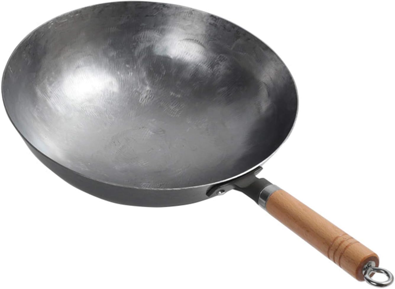 Amazon.com: Pre-Seasoned Uncoated Non-Stick Pan Chinese Iron Pot Carbon ...