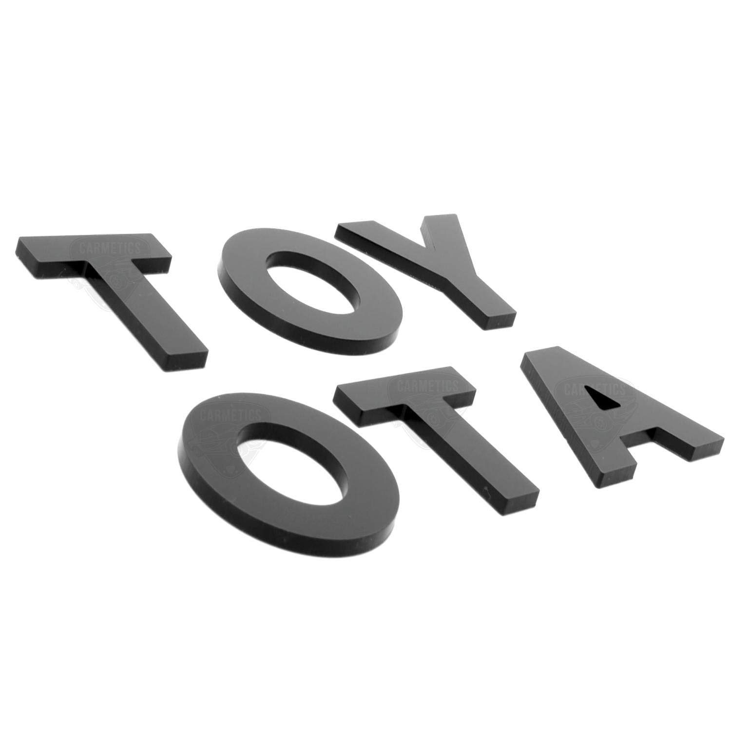 Buy CarMetics Toyota 3D Letters 3D Stickers Bonnet Logo Emblem Decals ...
