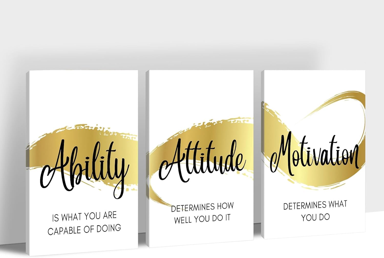 Amazon.com: 3 Panels Inspirational Wall Art Decor, Motivational Quotes ...
