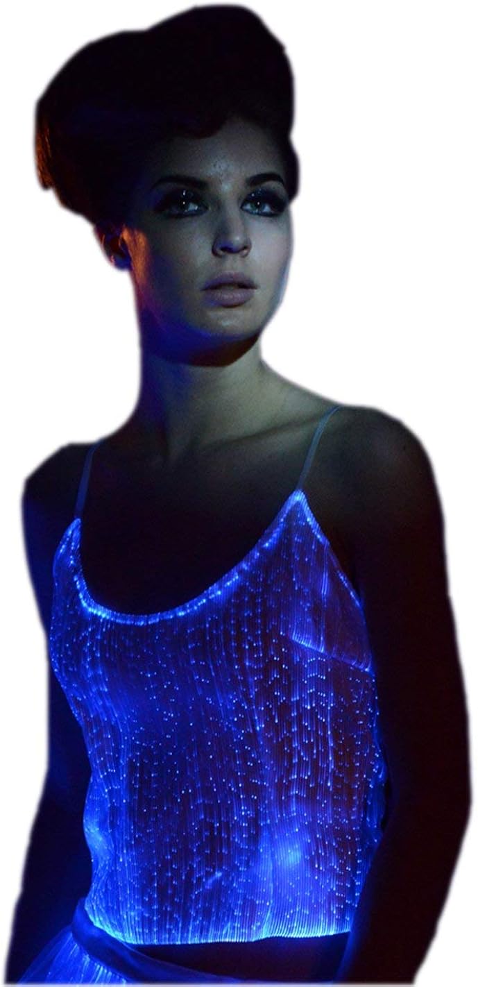 Amazon.com: Luminous Tank Top Light Up Tank Tops Glow in The Dark ...