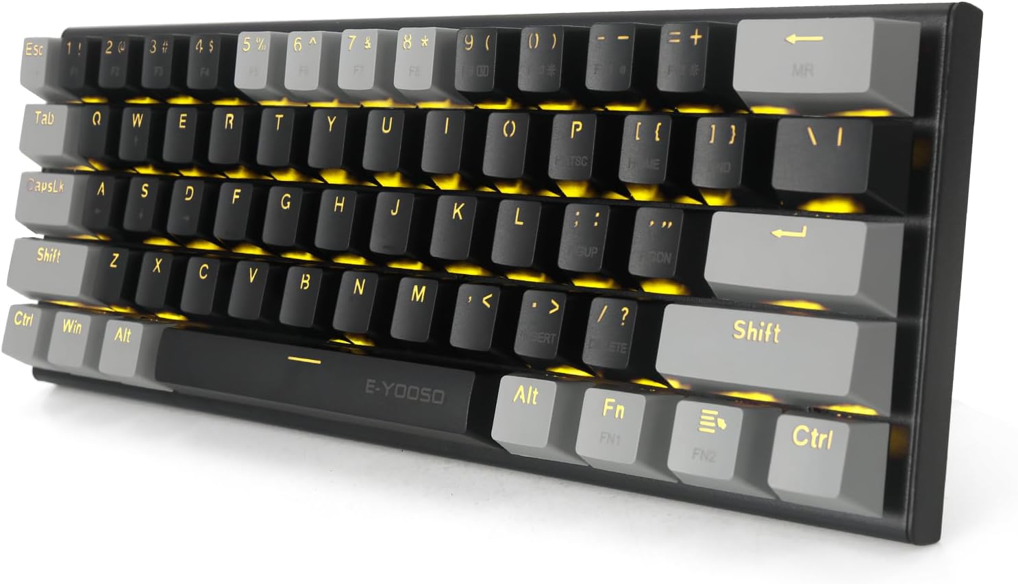 E-YOOSO 60% Gaming Keyboard, 61 Key Ultra-Compact Mechanical Keyboard ...
