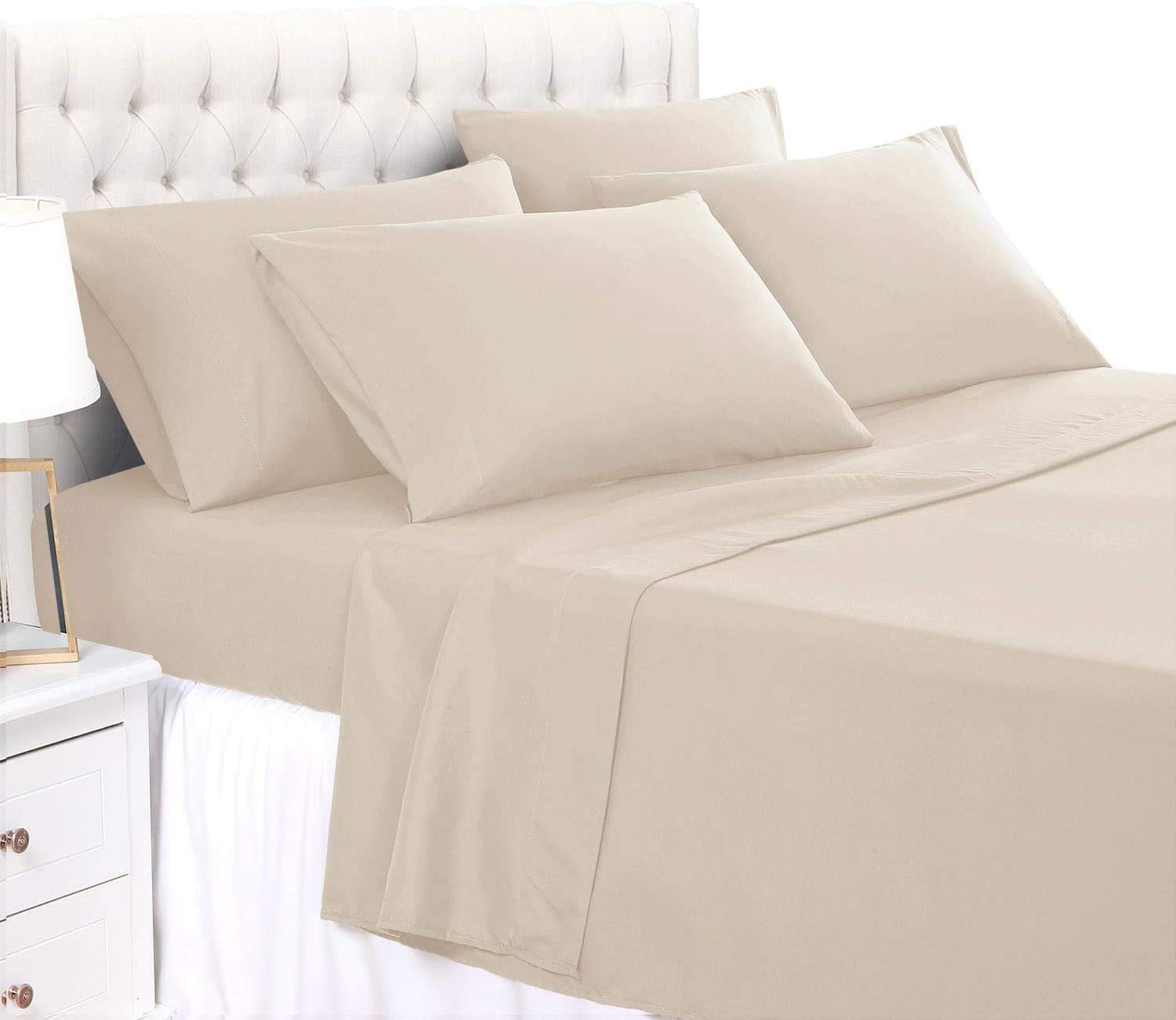 Amazon.com: Denn Bedding 5 PCs Split Sheet Set 800 TC 100% Cotton Bed ...