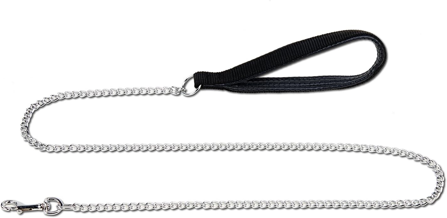 Dog Chain Leads 1PCS Silver Black Metal Chain Dog Leads for Medium Dogs ...
