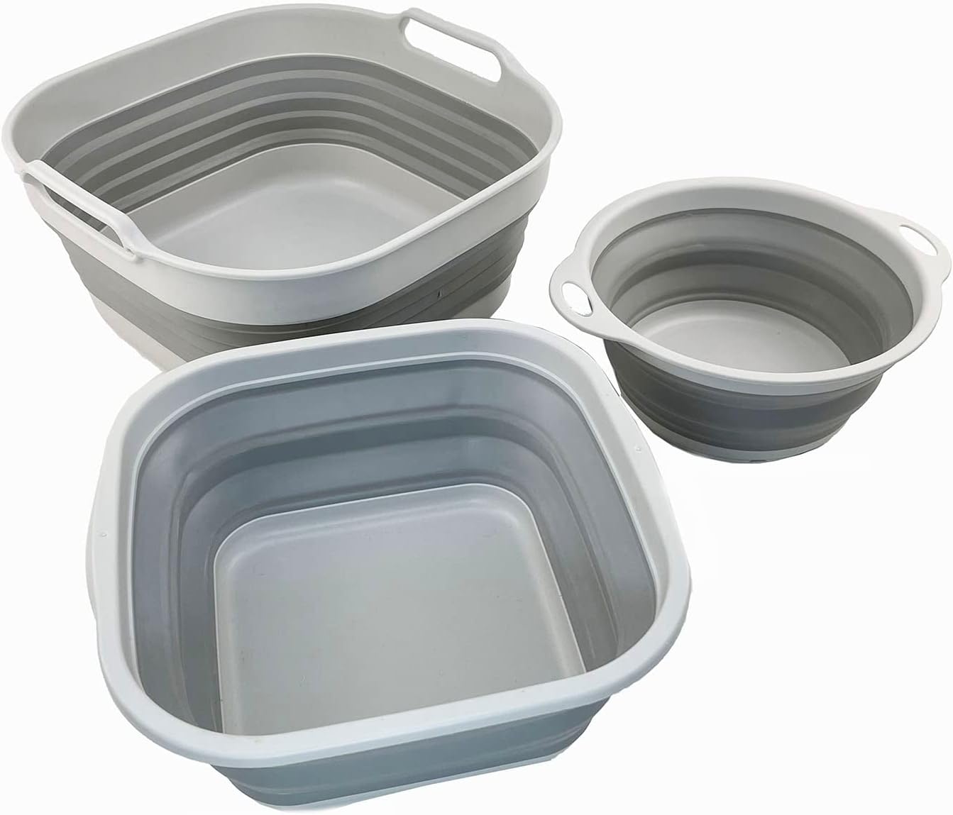 Amazon.com: Collapsible Tub Wash Basin Laundry Tub 3 Pack Collapsible ...