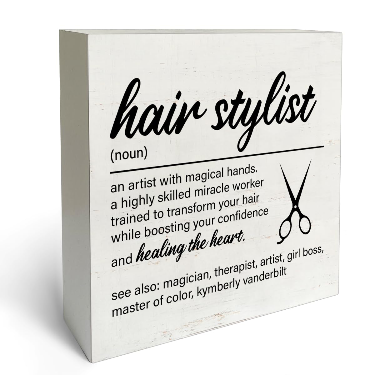 Amazon.com : Rustic Farmhouse Style Hairdresser Hair Stylist Box Sign ...