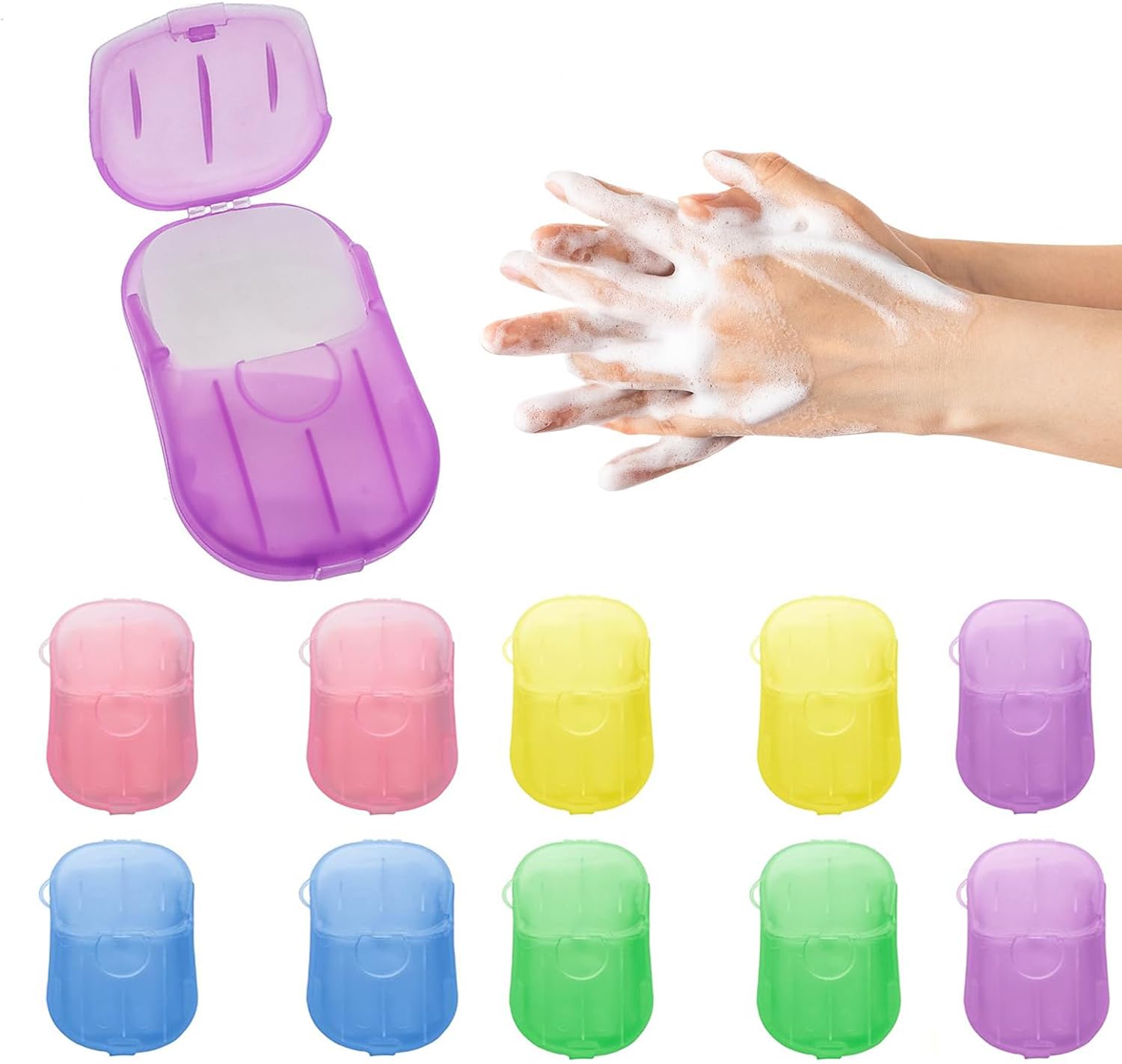 LYSAIMG Portable Soap Paper,10 Boxes(200 sheets) Soap Paper Sheets ...