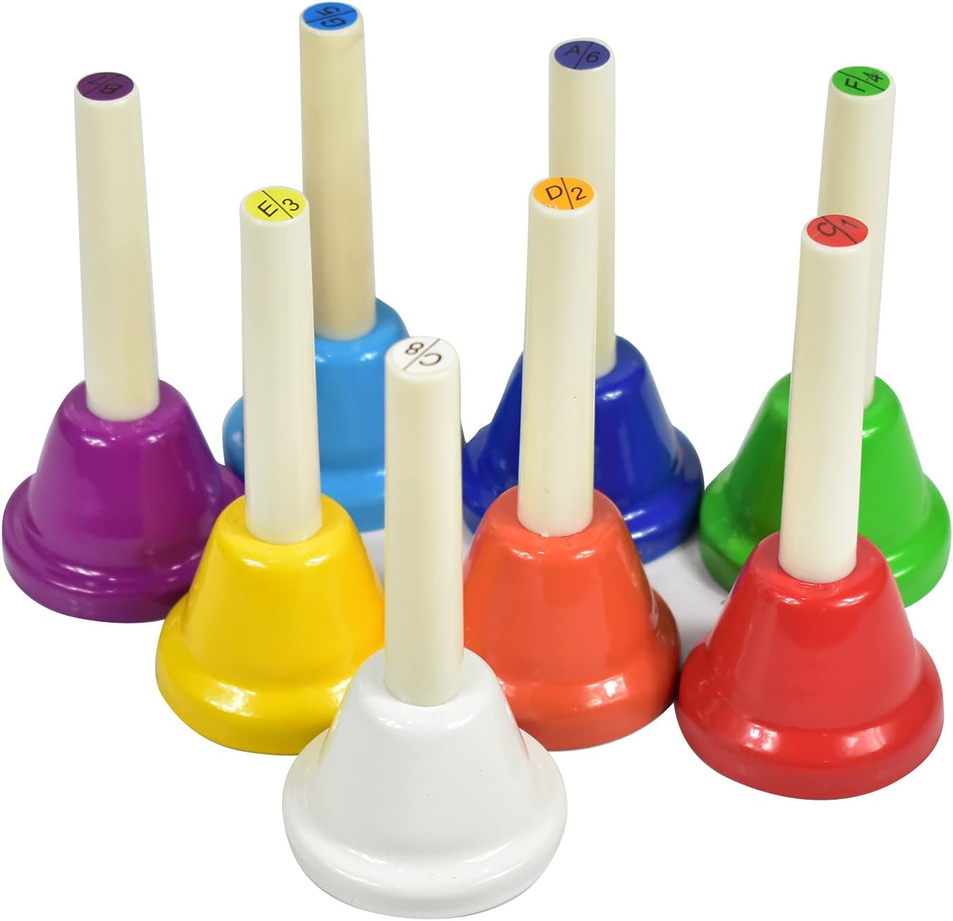 Amazon.com: Voodans Mini Hand Bell Set 8 Note Metal Handbells Set ...