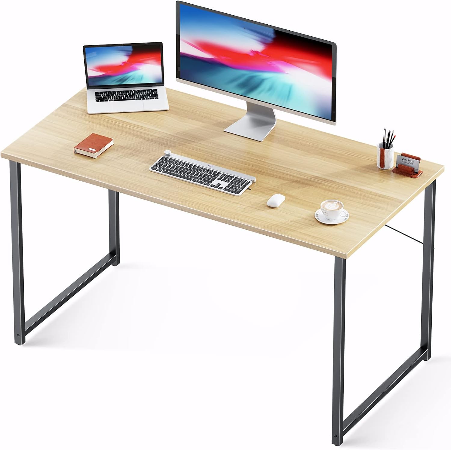 Amazon.com: Coleshome 48 Inch Computer Desk, Modern Simple Style Desk ...