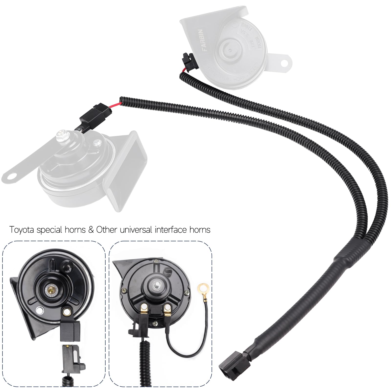 Snapklik.com : FARBIN 1 To 2 Horn Adapter Connector Y Type Horn Special ...