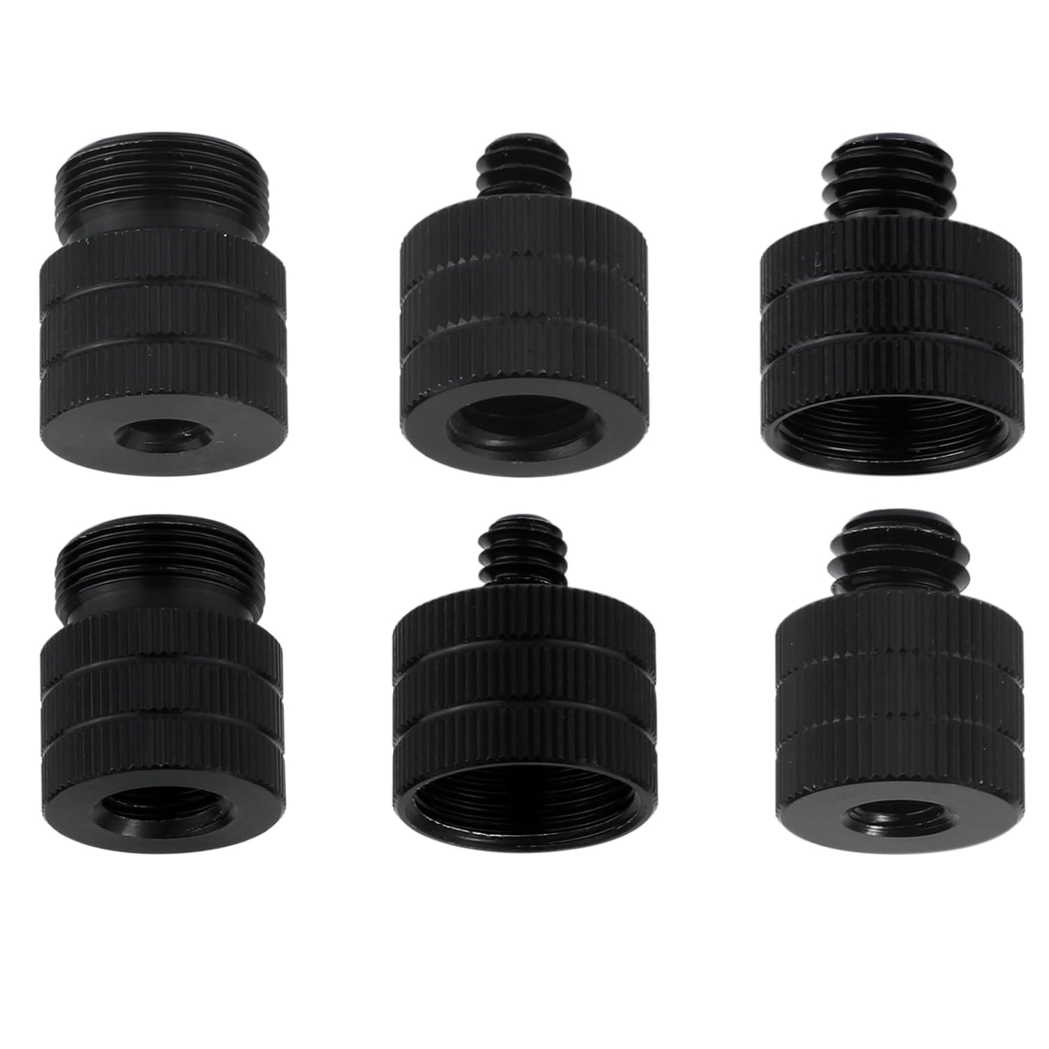 6pcs Mic Stand Adapter, Black Aluminium Alloy Camera Stand Adapter Mic ...