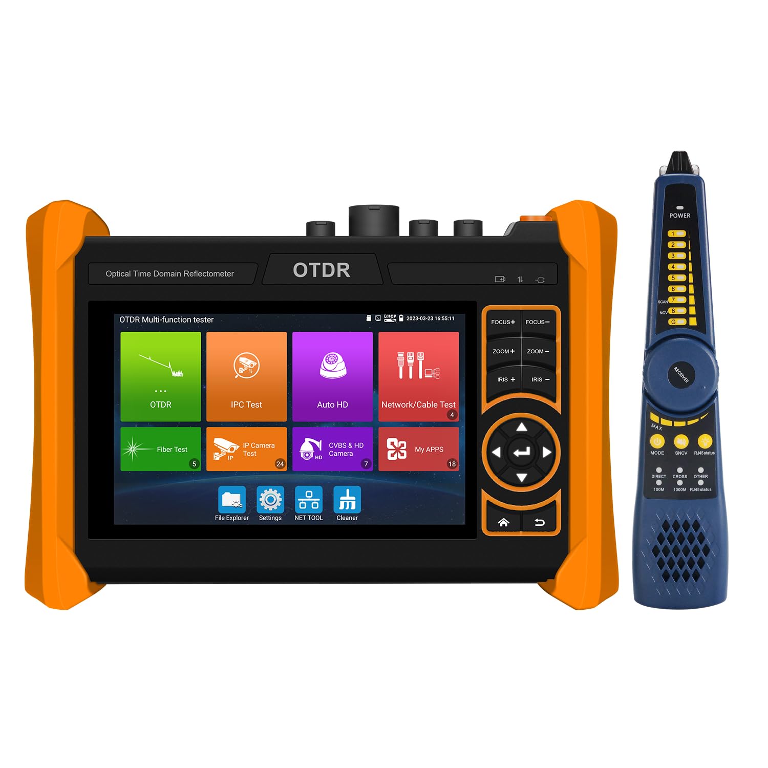 WANLUTECH OTDR Fiber Optic Tester, 1310/1550nm Built-in OPM OLS VFL ...