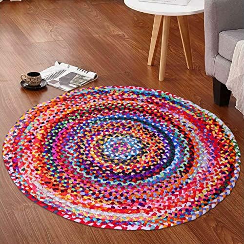 Buy spinrific Jute Mix Contemporary Rug (Multicolour, 90 X 90 Cm ...