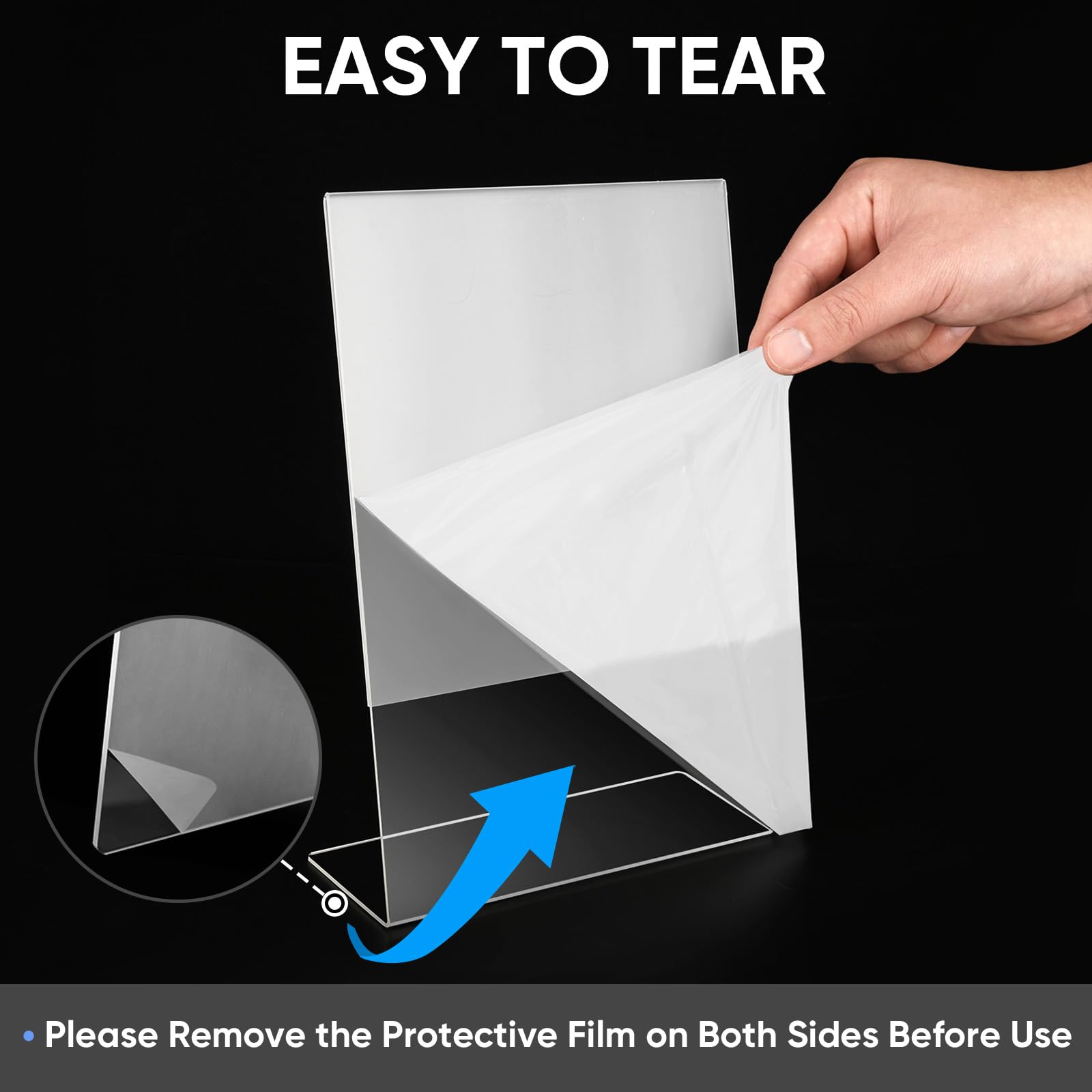 Snapklik.com : TICONN 5.5 X 8.5 Acrylic Sign Holder, L Shape Clear ...