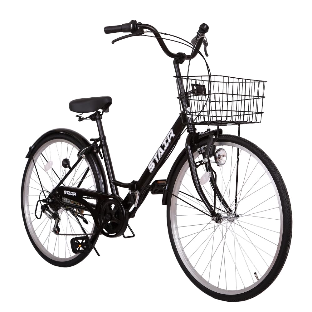 Amazon | 折りたたみシティサイクル 折りたたみ自転車 シマノ製6段変速