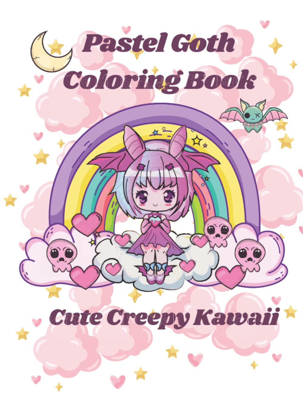 Pastel Goth Coloring Book Pastel Goth Coloring Book Cute Creepy ...