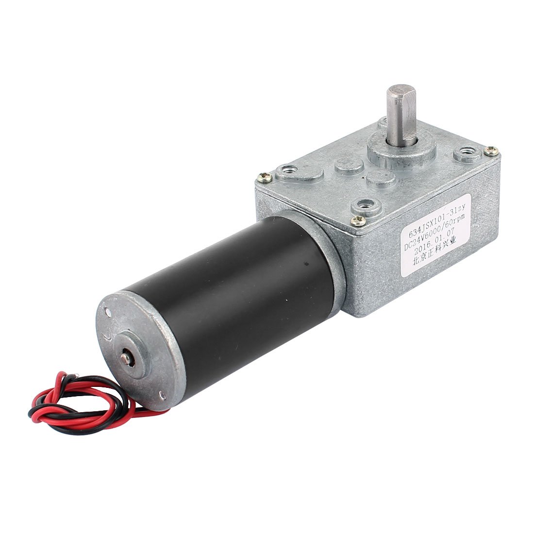 Generic DC 24V 60RPM 8mmx14mm D-Shape Shaft Electric Power Turbo Worm ...