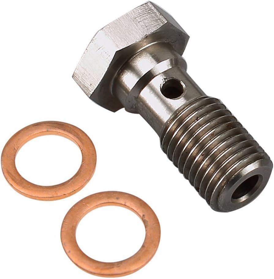 Amazon.com: M10x1.25 Stainless Steel Banjo Bolts Brake Fitting Adapter ...