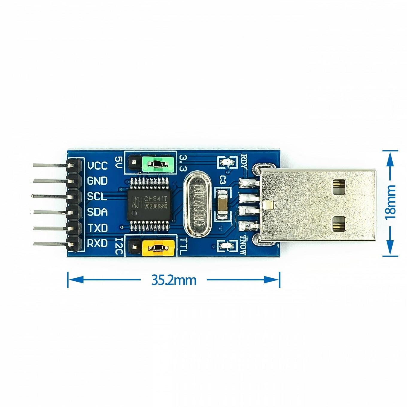 Buy Ch341t 2 In 1 Module 3 3v 5v Usb To I2c Iic Uart Usb To Ttl Single