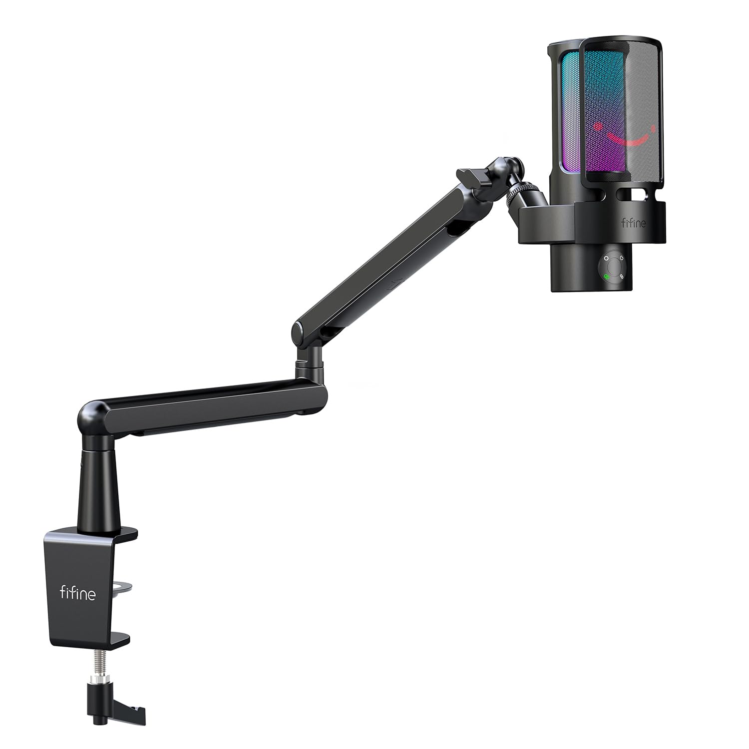 Amazon.com: FIFINE Gaming USB Microphone and Microphone Arm Stand,RGB ...