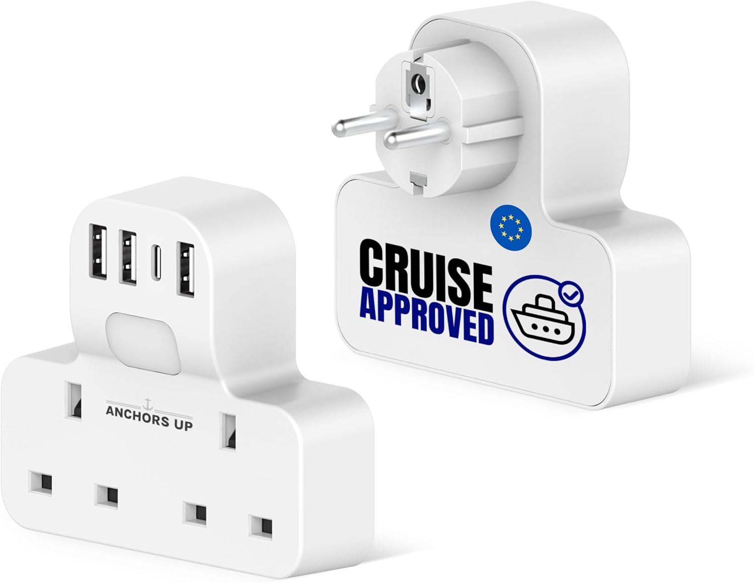 Cruise Approved 7-in-1 Travel Adapter – Non Surge for Cruise Ships – 4 ...