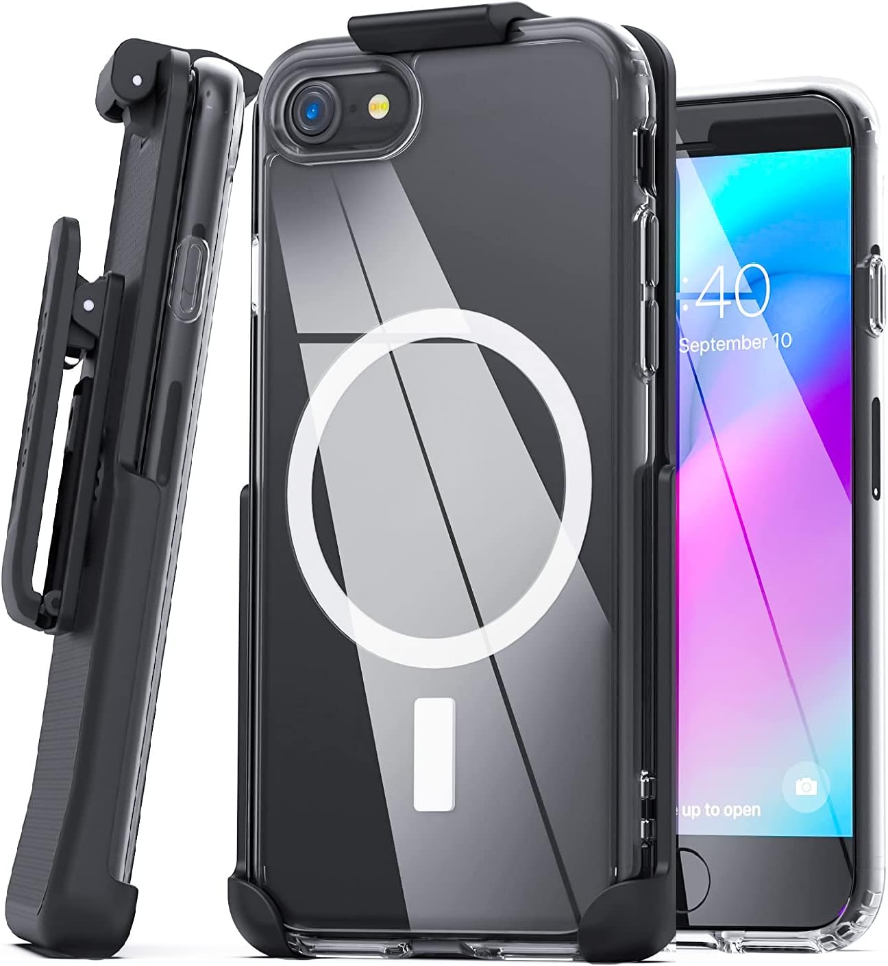 Amazon.com: Encased Belt Case for iPhone SE with Holster Clip - MagSafe ...
