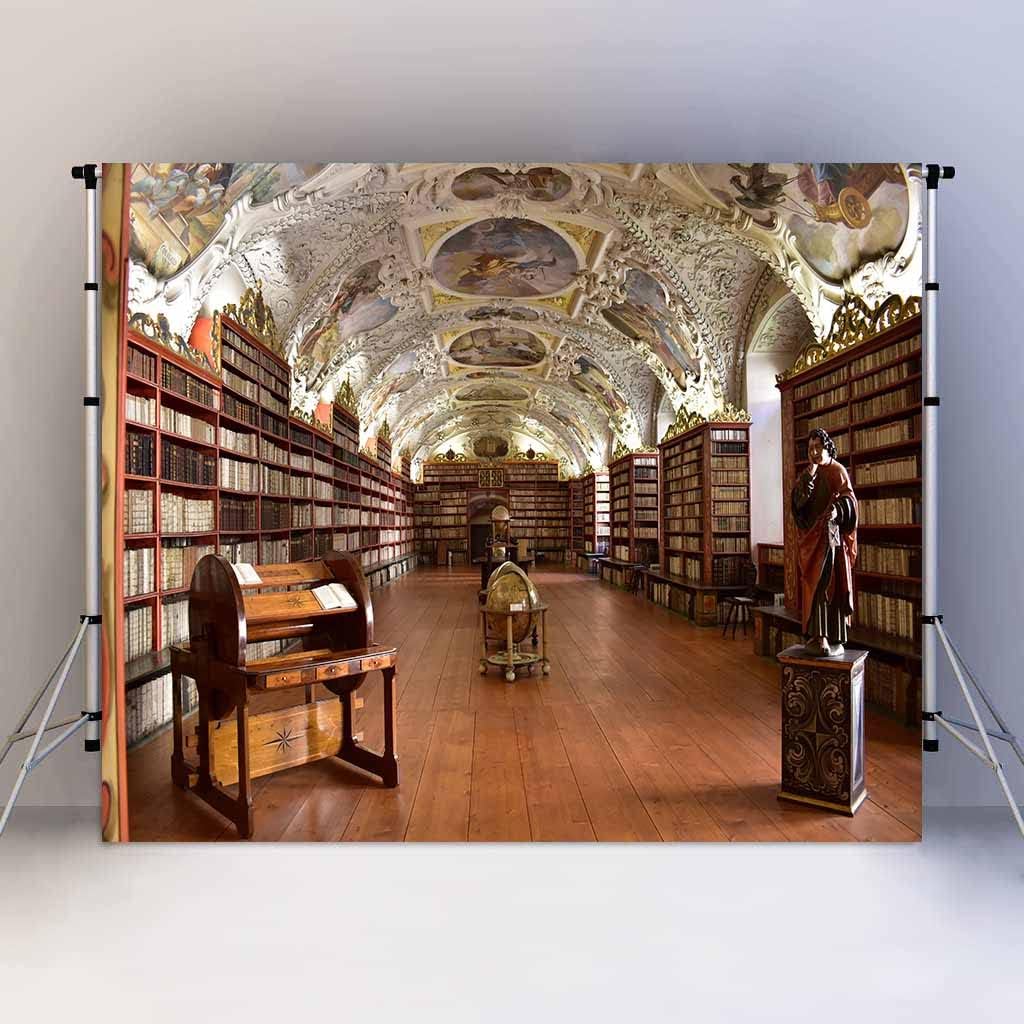 Amazon.com : Library Corridor Photography Backdrops, 7x5ft Statue ...
