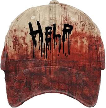Halloween Bloody Hat Funny Halloween Hats Unisex Blood Splatter Cap ...