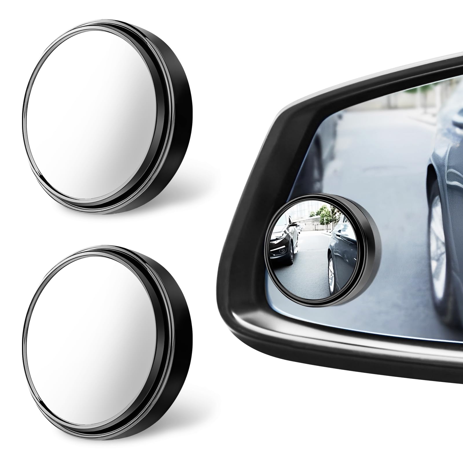 Car Blind Spot Mirror 360°Adjustable Stick Side View Point Mirror Side ...