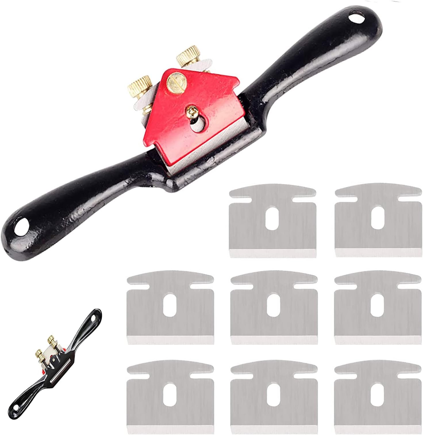 Swpeet 10'' Adjustable SpokeShave with Flat Base, Metal Blade Hand Tool ...